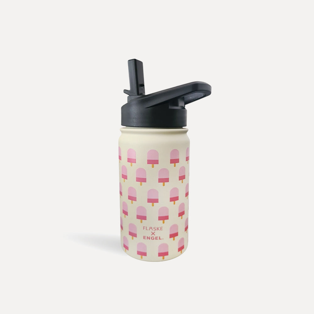 FLASKE Kids Bottle 450ml – Ice Cream / Smiley – Leakproof & Fun – Flaske